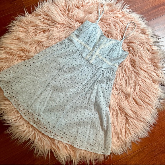 Divided | Dresses | Divided Eyelet Baby Blue Mini Dress | Poshmark